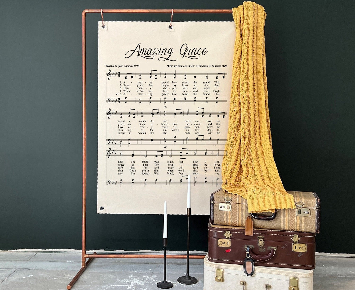 Amazing Grace Wall Canvas - Inspiring Wall Art for Home & Church ...