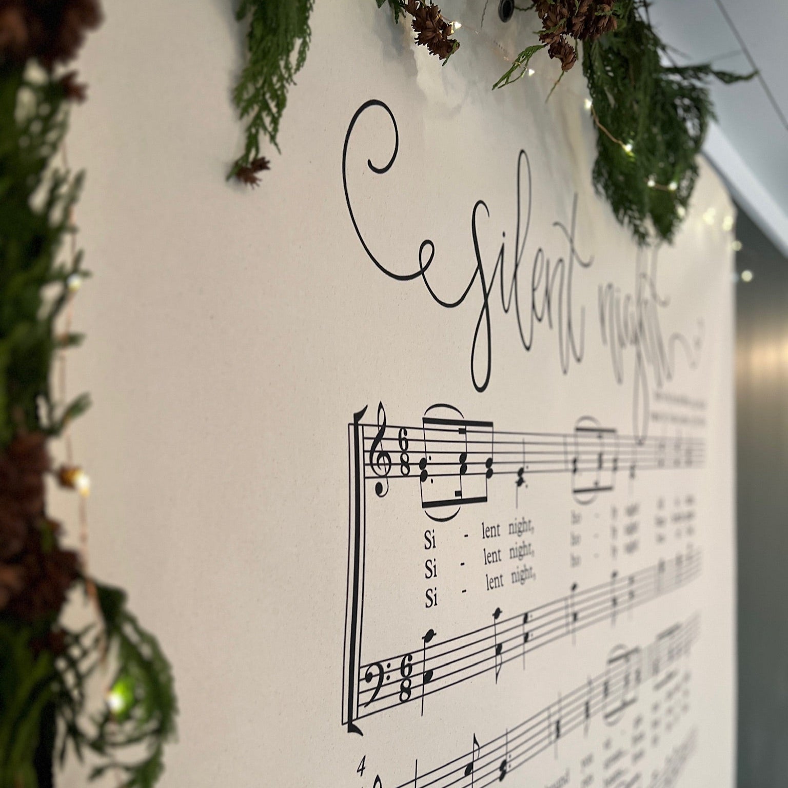 Silent Night Wall Canvas - Holiday Backdrop for Home & Church | Grandma ...